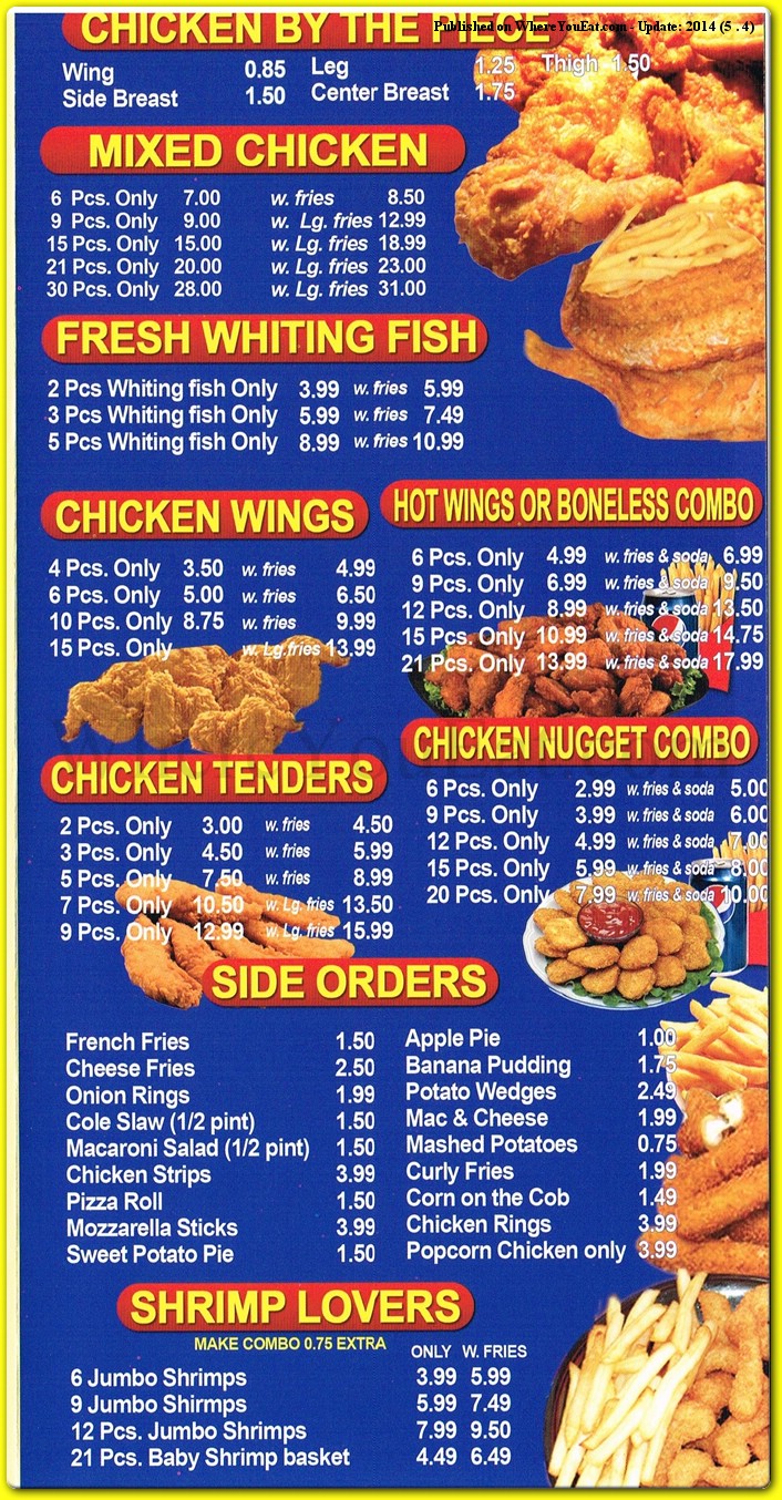 Crown Fried Chicken Restaurant in Brooklyn / Official Menus & Photos