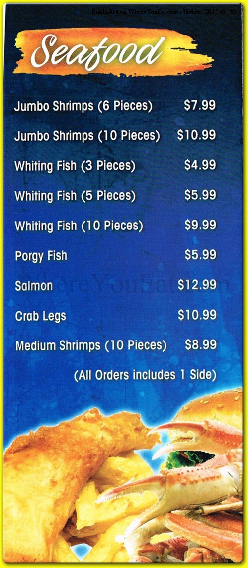 Brownsville Fish Fry Restaurant in Brooklyn / Official Menus & Photos