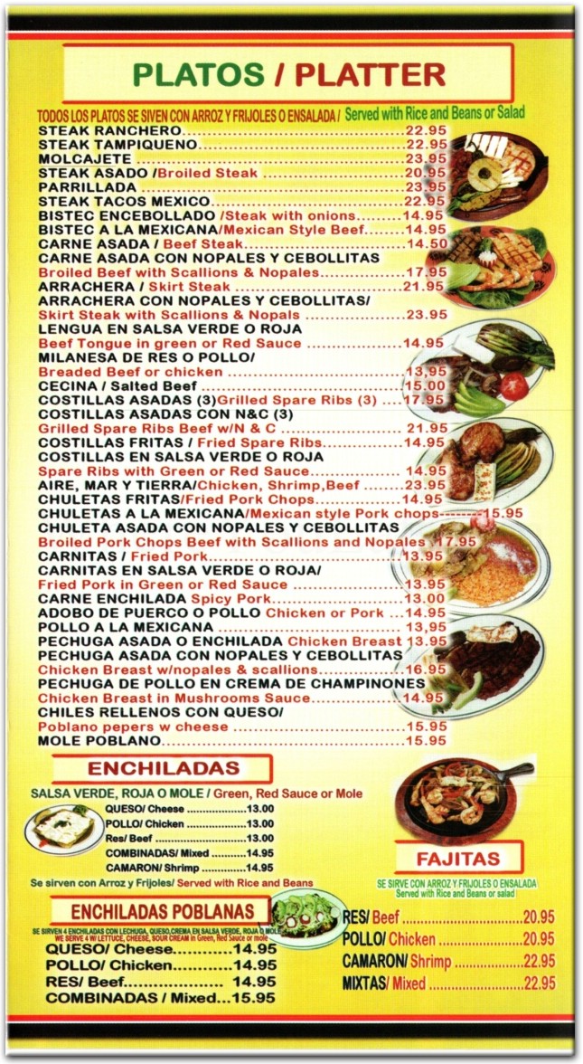 El Toro Bravo Restaurant in Queens / Official Menus & Photos